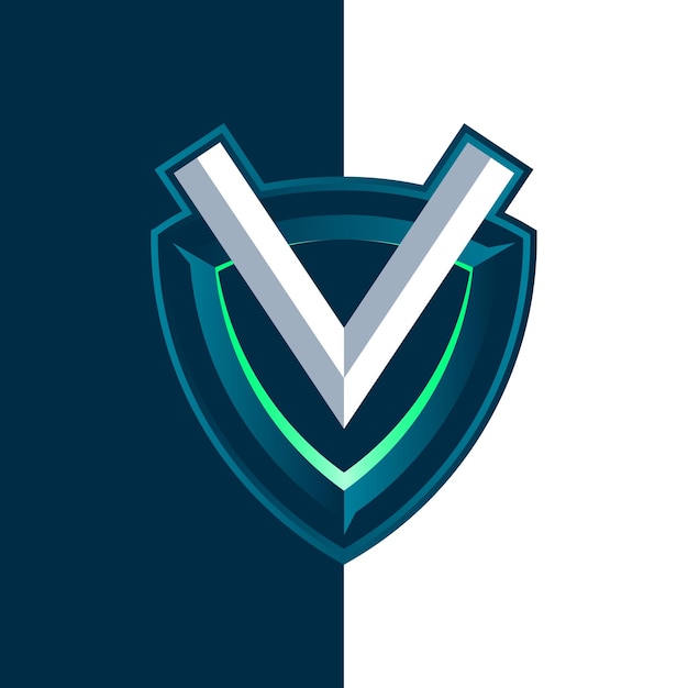 Sleek and Stylish V-Shaped Shield Logo | Jiffy Designs