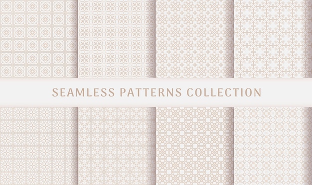 Elegant Geometric Patterns Collection in Neutral Tones | Jiffy Designs