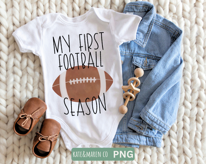 My First Football Season, Baby Football, Football Sublimation and Cut ...