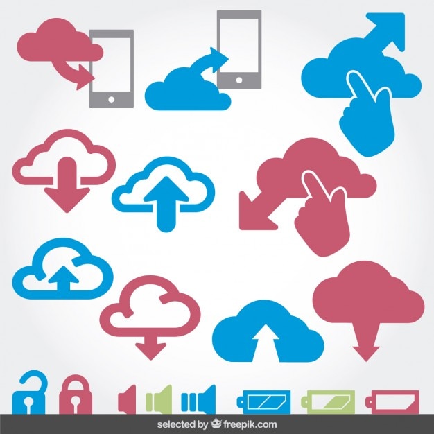Vibrant Cloud Computing Icons and Symbols Collection | Jiffy Designs