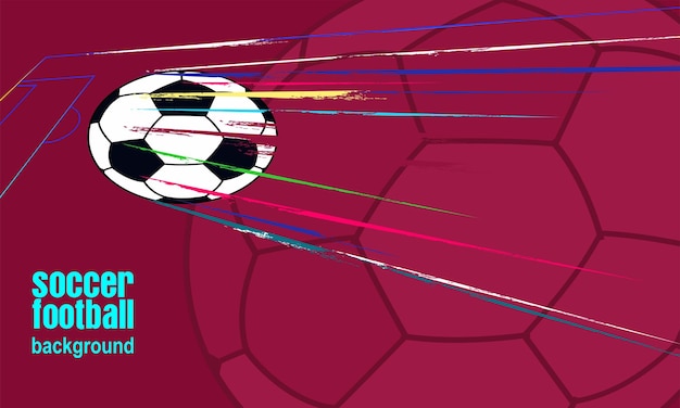 Vibrant Soccer Football Background with Hexagonal Patterns | Jiffy Designs