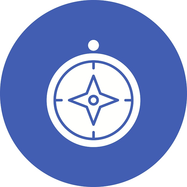 Elegant Blue Compass Icon with Minimalist Design | Jiffy Designs