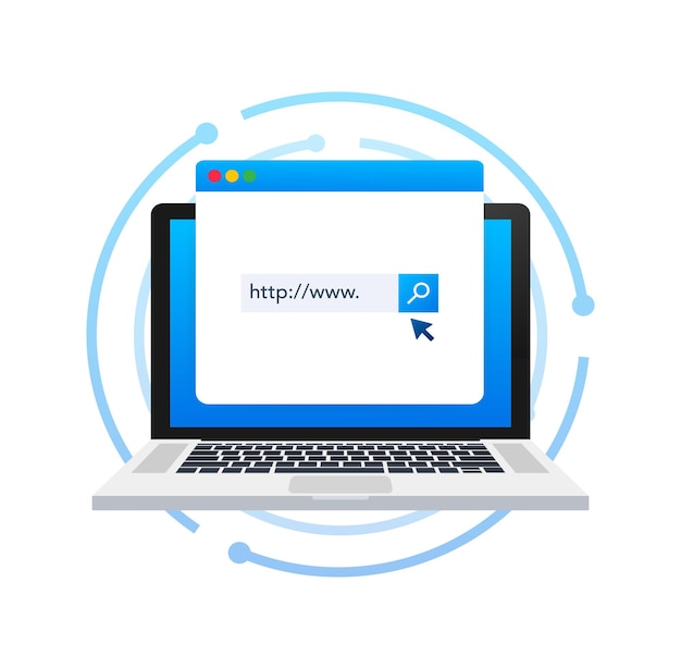 Sleek Web Browser Window with Search Bar and Cursor | Jiffy Designs