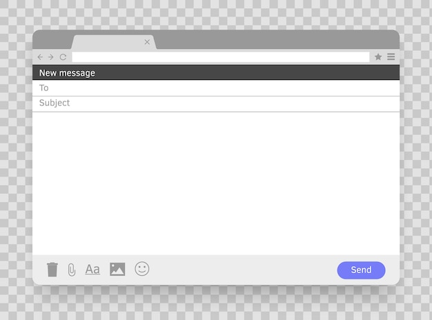 Minimalist Email Composition Window with Simple Controls | Jiffy Designs