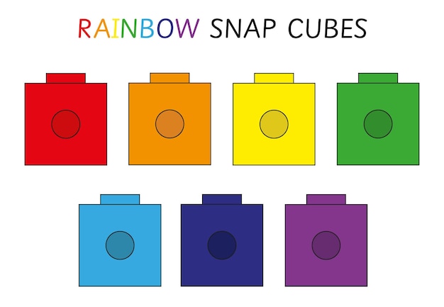 Vibrant Collection of Rainbow-Colored Building Blocks | Jiffy Designs