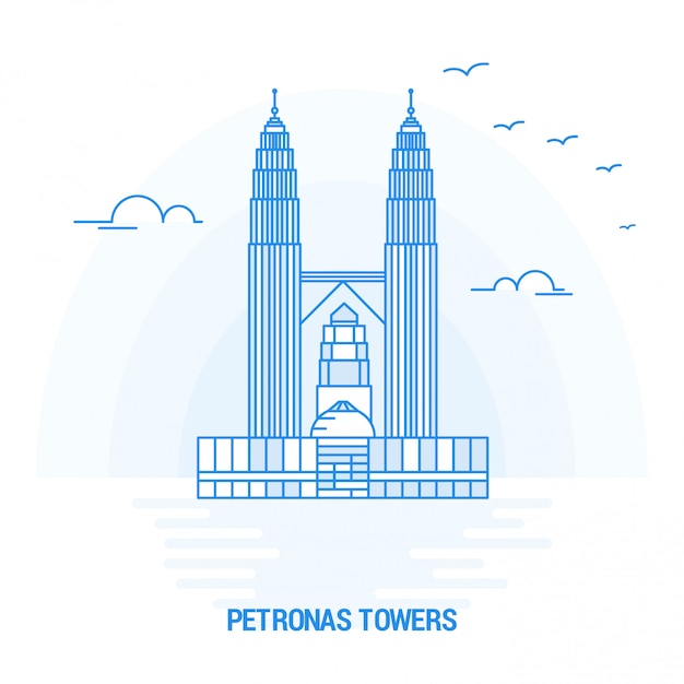 Iconic Petronas Towers Silhouette in Minimalist Illustration | Jiffy ...