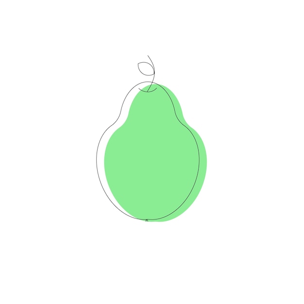 Vibrant Green Pear-Shaped Graphic Element | Jiffy Designs