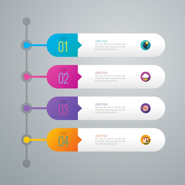 Vibrant Infographic Timeline with Colorful Numbered Sections | Jiffy Designs