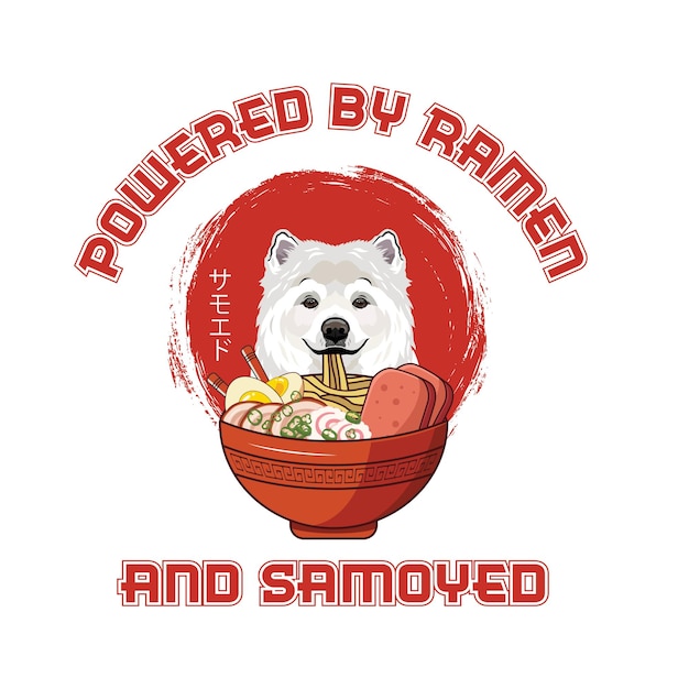 Powered by Ramen and Samoyed: A Furry Foodie's Delight | Jiffy Designs