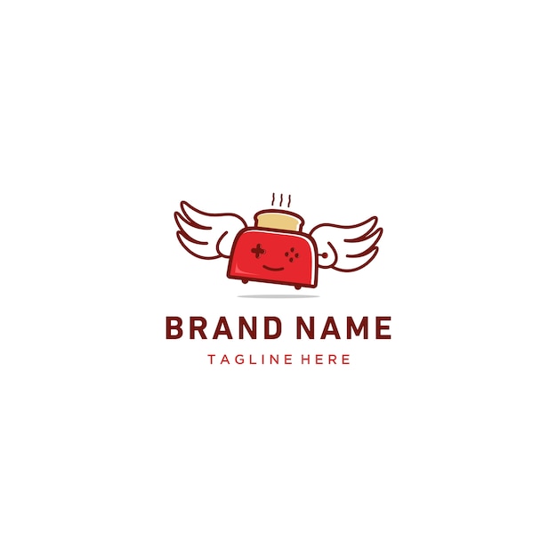 Soaring Red Toaster with Angelic Wings: A Delightful Brand Identity ...