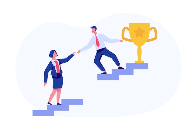 Ambitious Professionals Climb the Success Ladder Together | Jiffy Designs