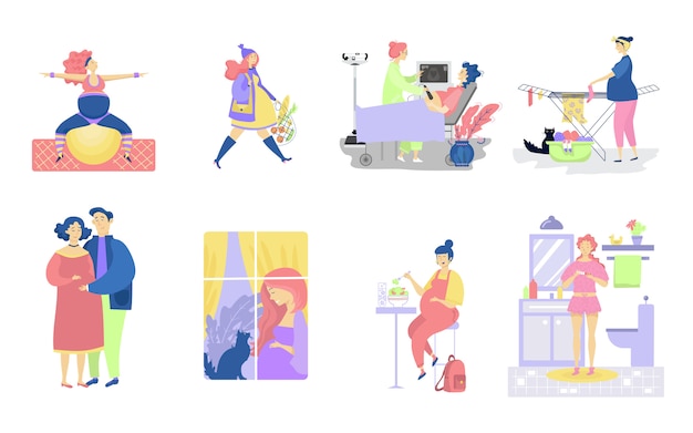 Vibrant Illustrations Depicting Diverse Daily Activities and Routines ...