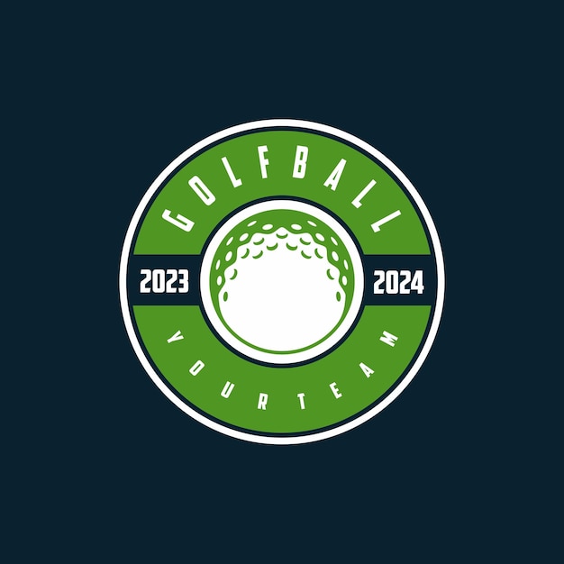 Elegant Golf Ball Tournament Emblem with Dates | Jiffy Designs