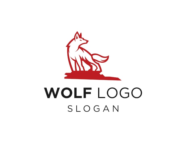 Majestic Red Wolf Silhouette with Minimalist Typographic Logo | Jiffy ...