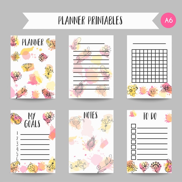 Vibrant Floral Planner Printables for Organized Living | Jiffy Designs