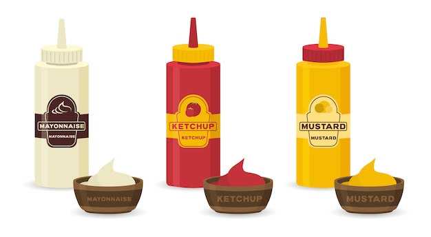 Vibrant Condiment Bottles and Dishes in Classic Flavors | Jiffy Designs
