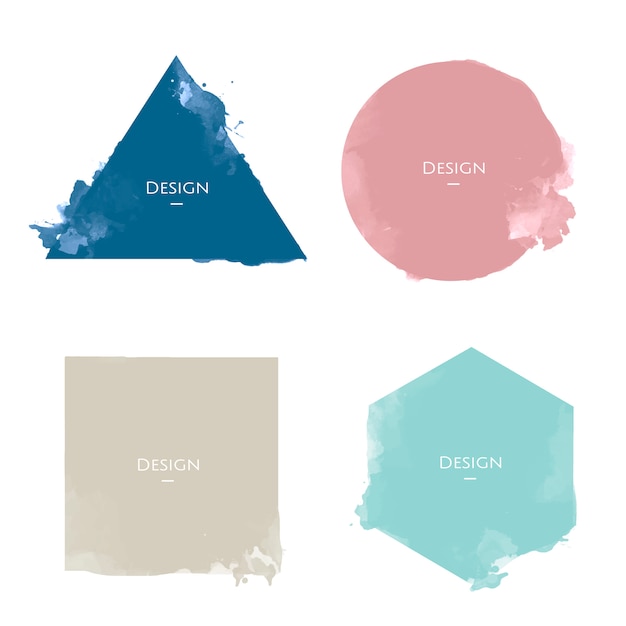 Vibrant Geometric Paint Splash Shapes Collection | Jiffy Designs