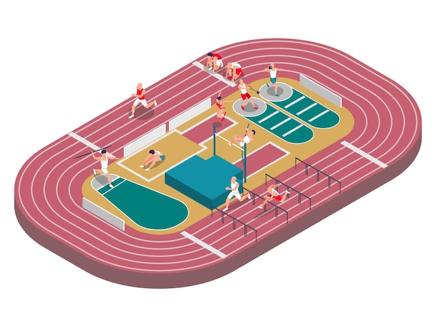 Vibrant Track and Field Event at Energetic Sports Stadium | Jiffy Designs