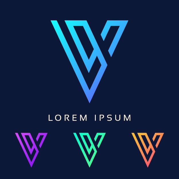 Vibrant Geometric Monogram Logos in Neon Hues | Jiffy Designs
