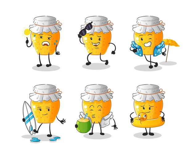 Charming Honey Jar Characters Showcasing Diverse Emotions and ...