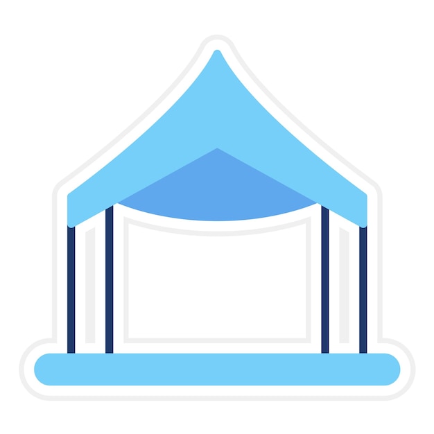 Elegant Blue Canopy with Sleek Metal Frame | Jiffy Designs