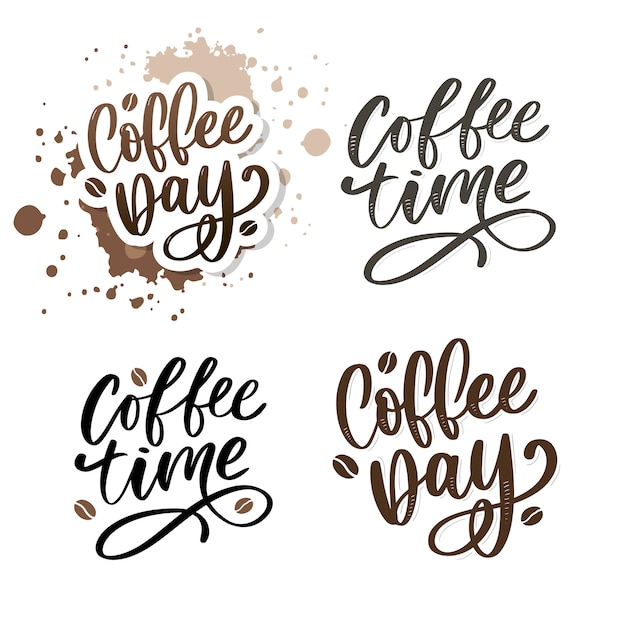 Diverse Coffee-Themed Typographic Designs for Versatile Applications ...