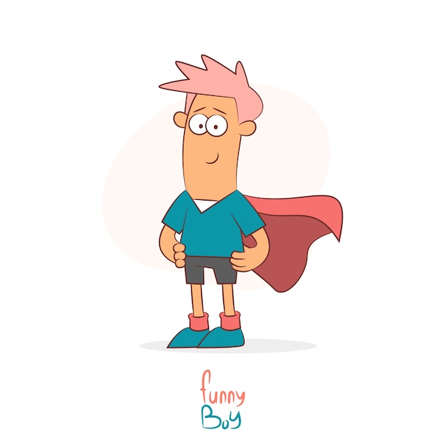 Quirky Superhero: A Whimsical Character in Vibrant Colors | Jiffy Designs