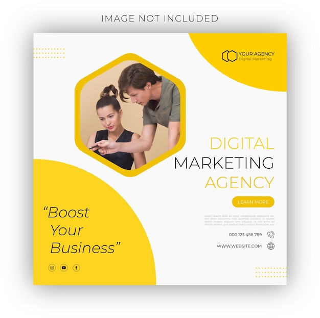 Vibrant Digital Marketing Agency Flyer with Collaborative Team | Jiffy ...