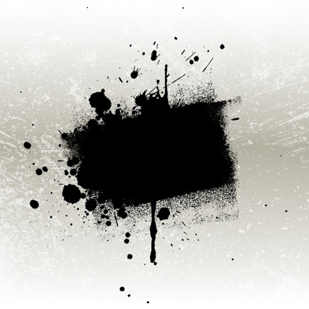 Striking Black Ink Splatter on Grayscale Background | Jiffy Designs