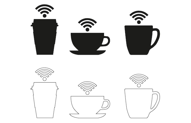 Stylized Wireless Coffee Cups and Mugs Collection | Jiffy Designs
