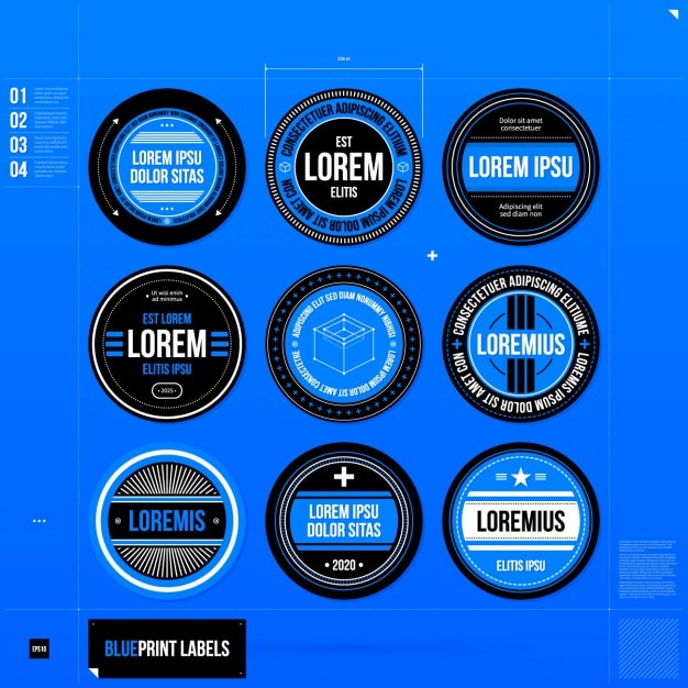 Collection of Vibrant Round Graphic Design Elements with Text | Jiffy ...