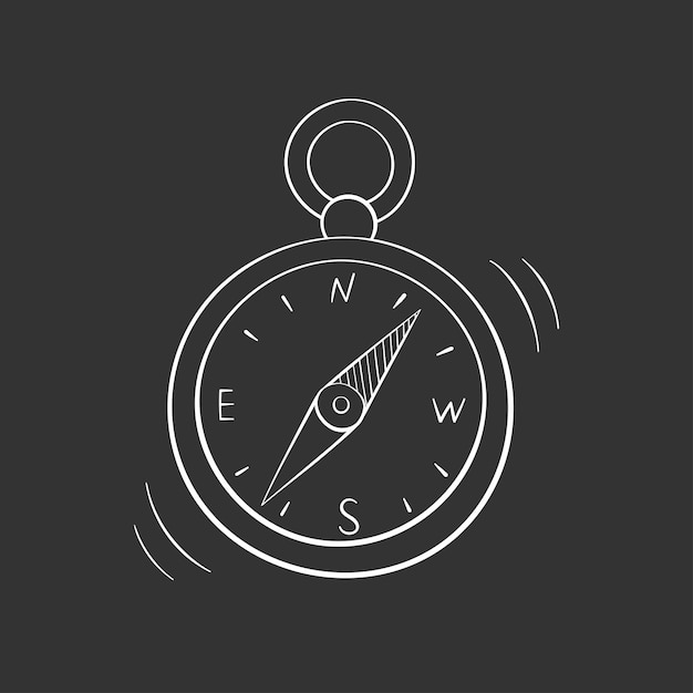 Minimalist Compass Icon with Graceful Linework Design | Jiffy Designs