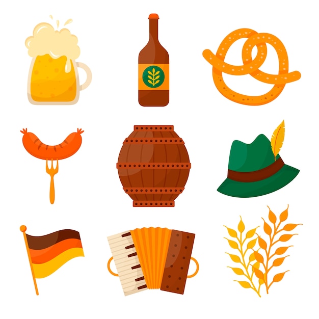 Vibrant Oktoberfest Collection of Traditional German Symbols | Jiffy ...