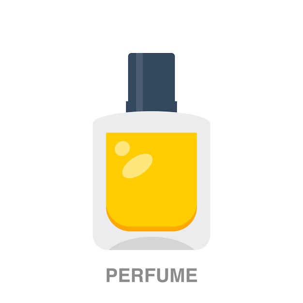 Vibrant Yellow Perfume Bottle with Navy Cap | Jiffy Designs