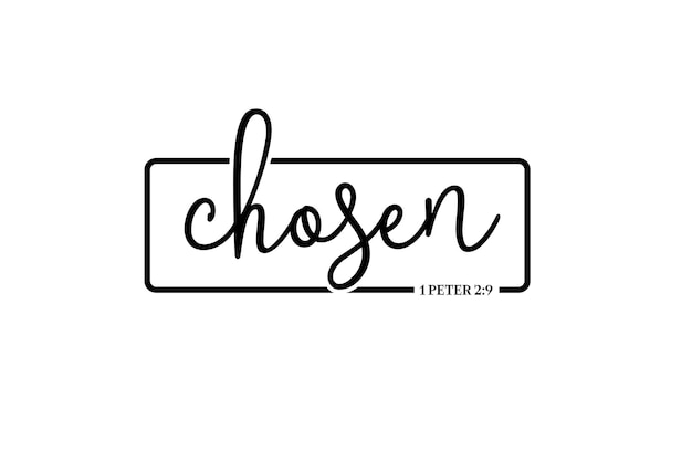 Chosen: Inspirational Scripture Art with Elegant Calligraphy | Jiffy ...