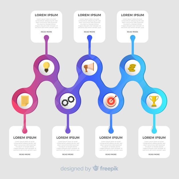 Colorful Interconnected Infographic Design with People Icons | Jiffy ...