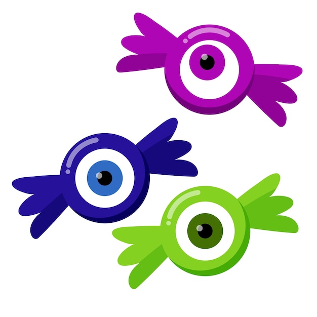 Whimsical Winged Creatures with Vibrant Eyes and Hues | Jiffy Designs