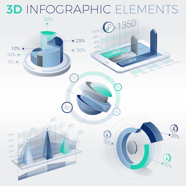 Captivating 3D Infographic Elements for Data Visualization | Jiffy Designs