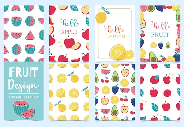 Vibrant Fruit-Inspired Patterns and Illustrations for Versatile Design ...