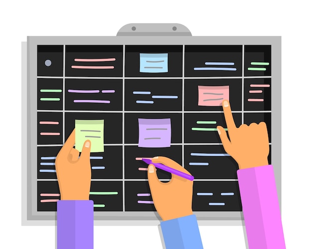 Colorful Sticky Notes on Organized Bulletin Board | Jiffy Designs