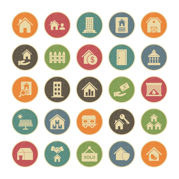 Diverse Collection of Iconic Real Estate and Home Symbols | Jiffy Designs