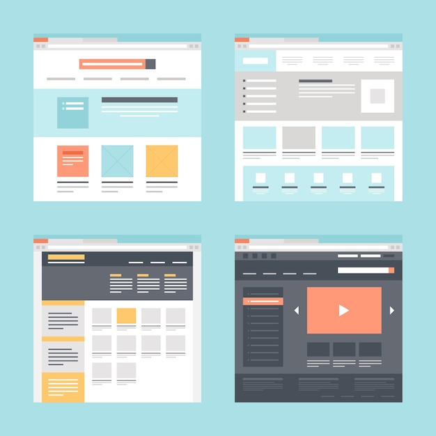 Diverse Web Page Layouts with Clean Minimalist Designs | Jiffy Designs