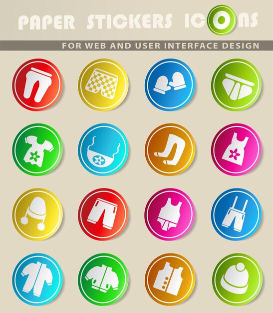 Colorful Collection of Versatile Paper Stickers for Web and UI Design ...