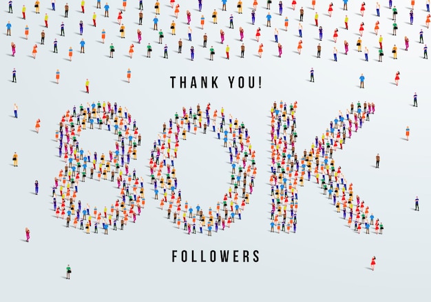 Diverse Crowd Celebrates 80,000 Loyal Followers Milestone | Jiffy Designs