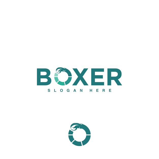 Striking Boxer Logo with Stylized Canine Silhouette | Jiffy Designs