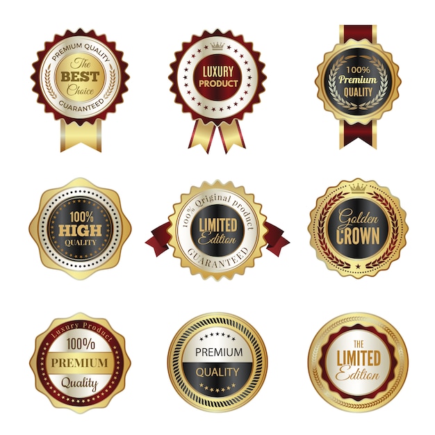 Premium Quality Badges and Emblems Collection with Vibrant Colors ...