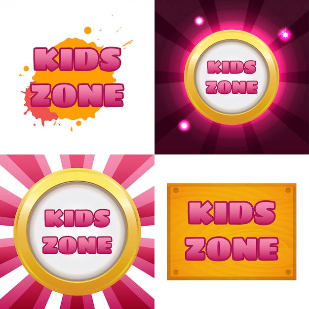 Vibrant Kids Zone Emblem Collection with Radiant Visuals | Jiffy Designs