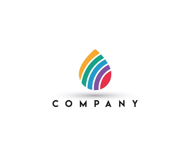 Vibrant Teardrop-Shaped Logo with Colorful Gradient Stripes | Jiffy Designs