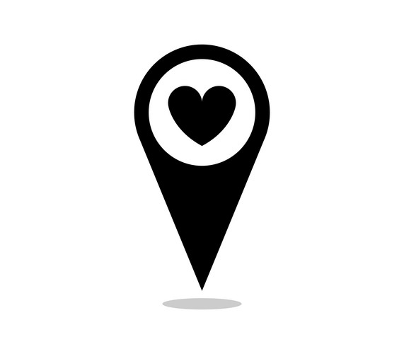 Gps Heart Icon | Jiffy Designs