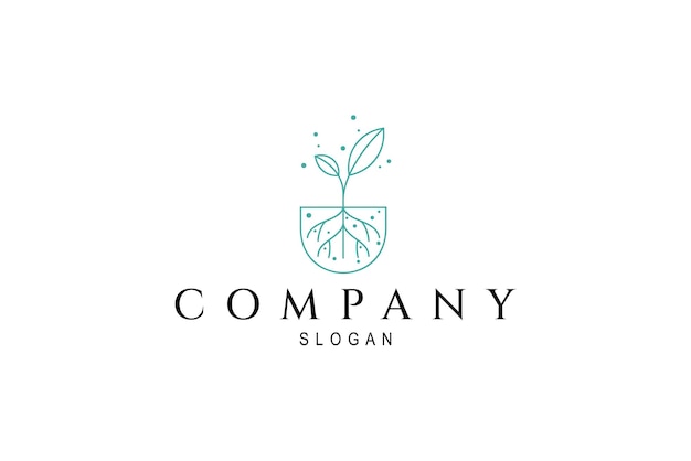 Flourishing Nature-Inspired Emblem with Minimalist Leaf Icon | Jiffy ...